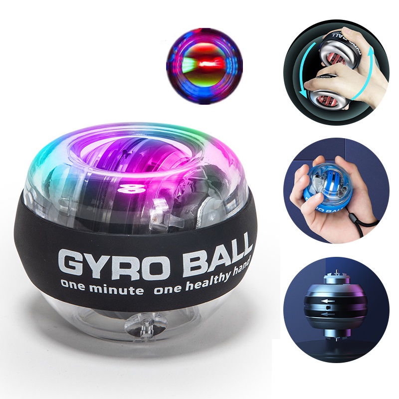 Wrist Training Power Ball Hand Exercise Gyro Ball Gyroscope LED Gym ...