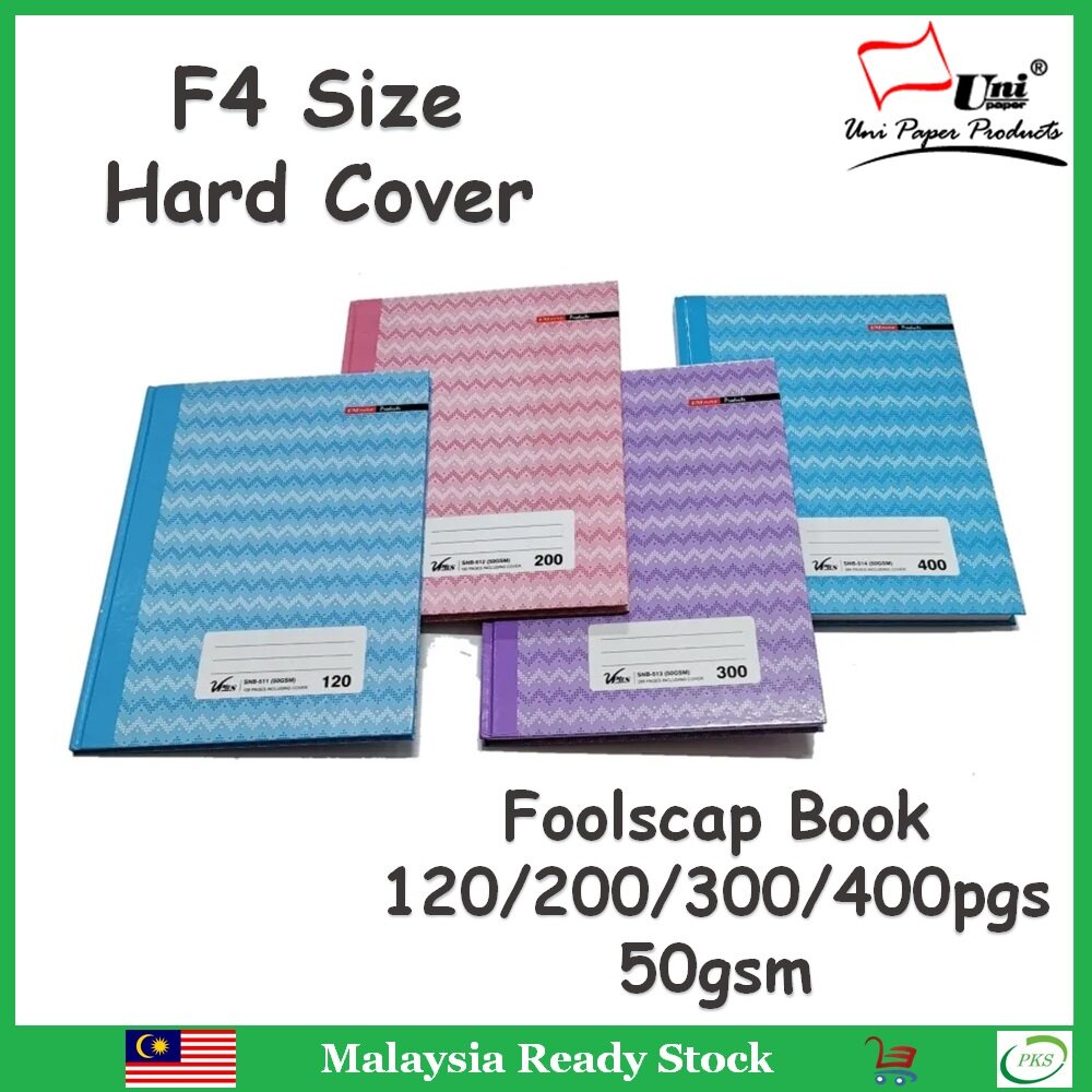 Uni Paper Vplus Hard Cover F4 Size Foolscap Book Notebook 120 / 200 ...