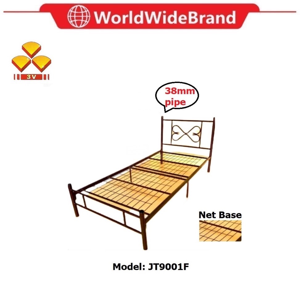 3V Single Metal Bed Frame Super Base Heavy Duty JT9001F / Katil Bujang ...