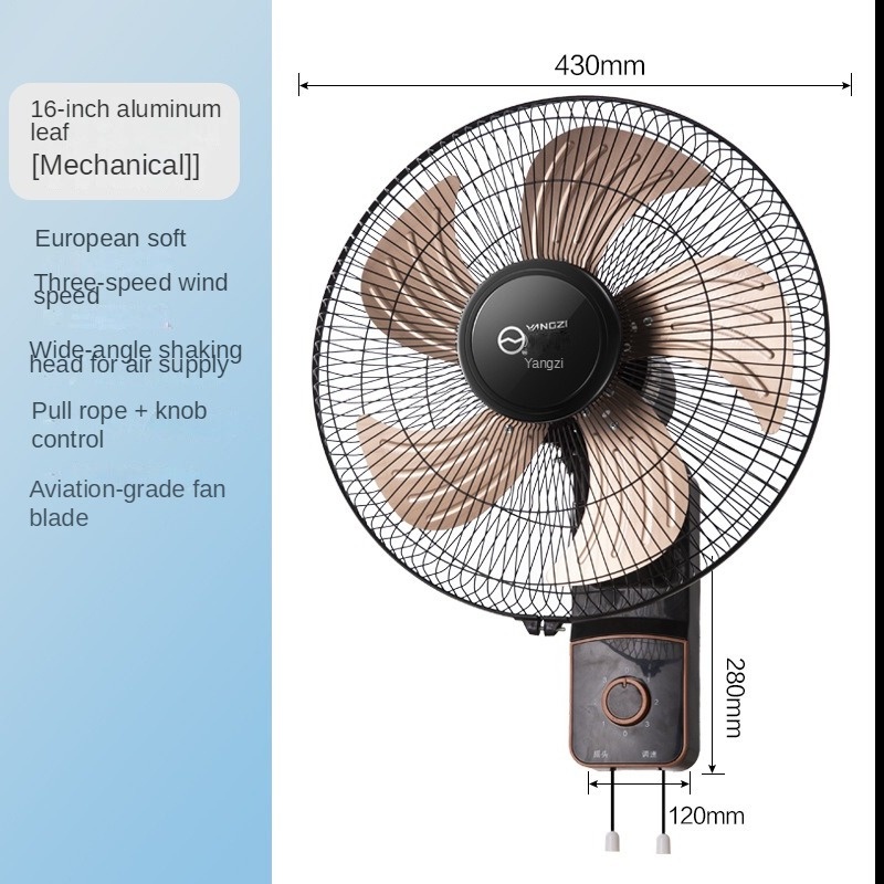 Wall Fan 20 Inch 5 Aluminum Blades 3 Speed 4S Motor Industrial Wall Fan ...