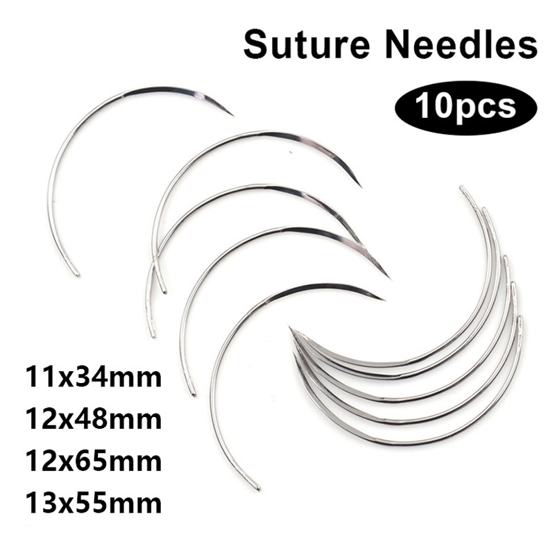 10Pcs/Set Reusable Veterinary Suture Needle for Pig Goat Chicken Wound ...