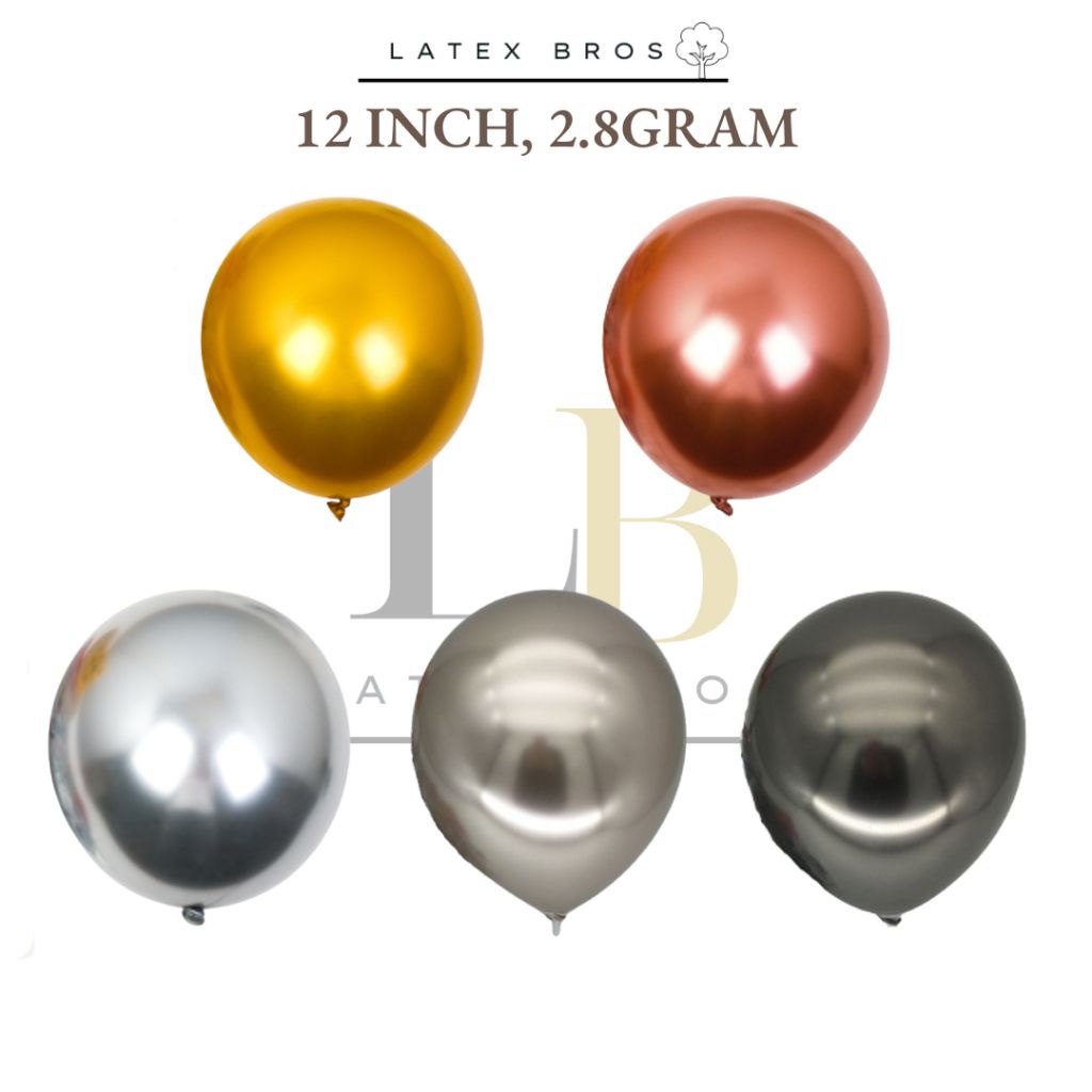 12 Inch Chrome Balloon (10 Pieces/pack) | Shopee Malaysia