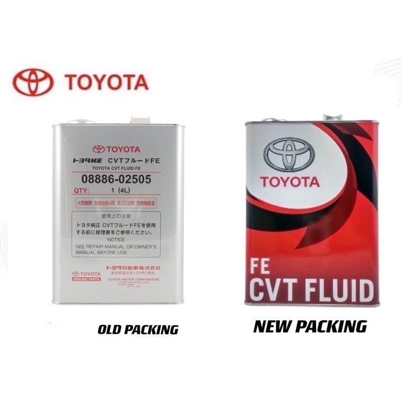 Toyota ATF CVT FE Gear Oil 4L 08886-02505 (NEW PACKING) | Shopee Malaysia