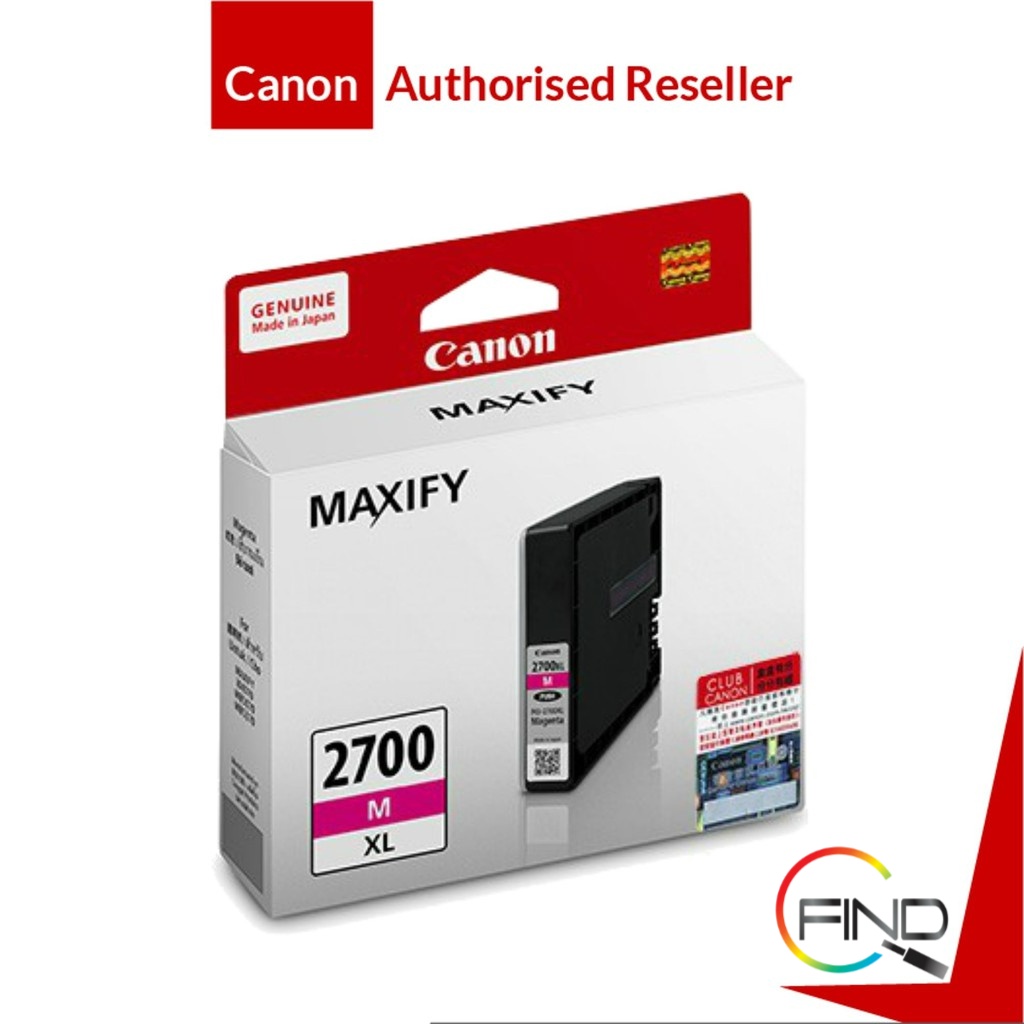 Canon PGI-2700XL Magenta Cartridge (19ml) For MAXIFY iB4070/iB4170 ...