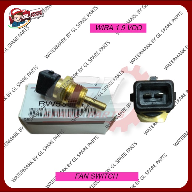 TEMPERATURE SWITCH THERMO FAN SWITCH (2PIN) PROTON WIRA VDO PW550541 ...
