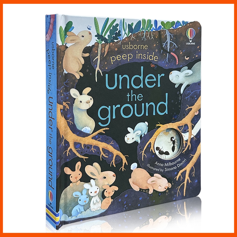 Usborne Peep Inside Under the Ground English Picture Flip Book Children ...