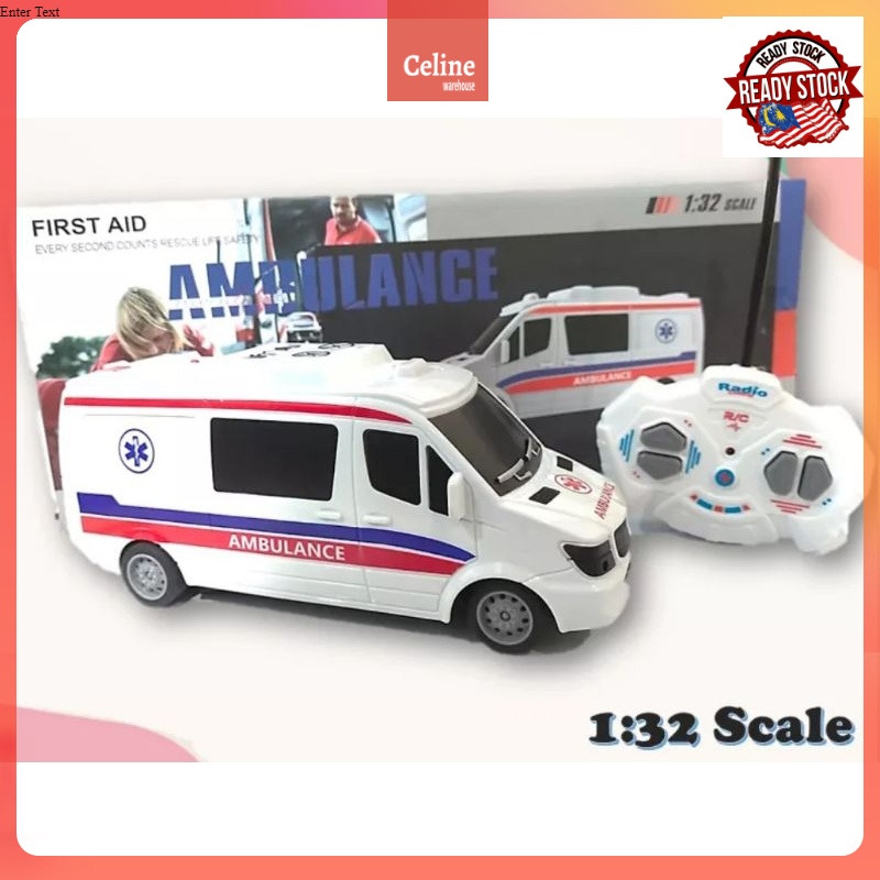 Remote Control Ambulance Toys Play Vehicle for Kids Kereta ambulan ...