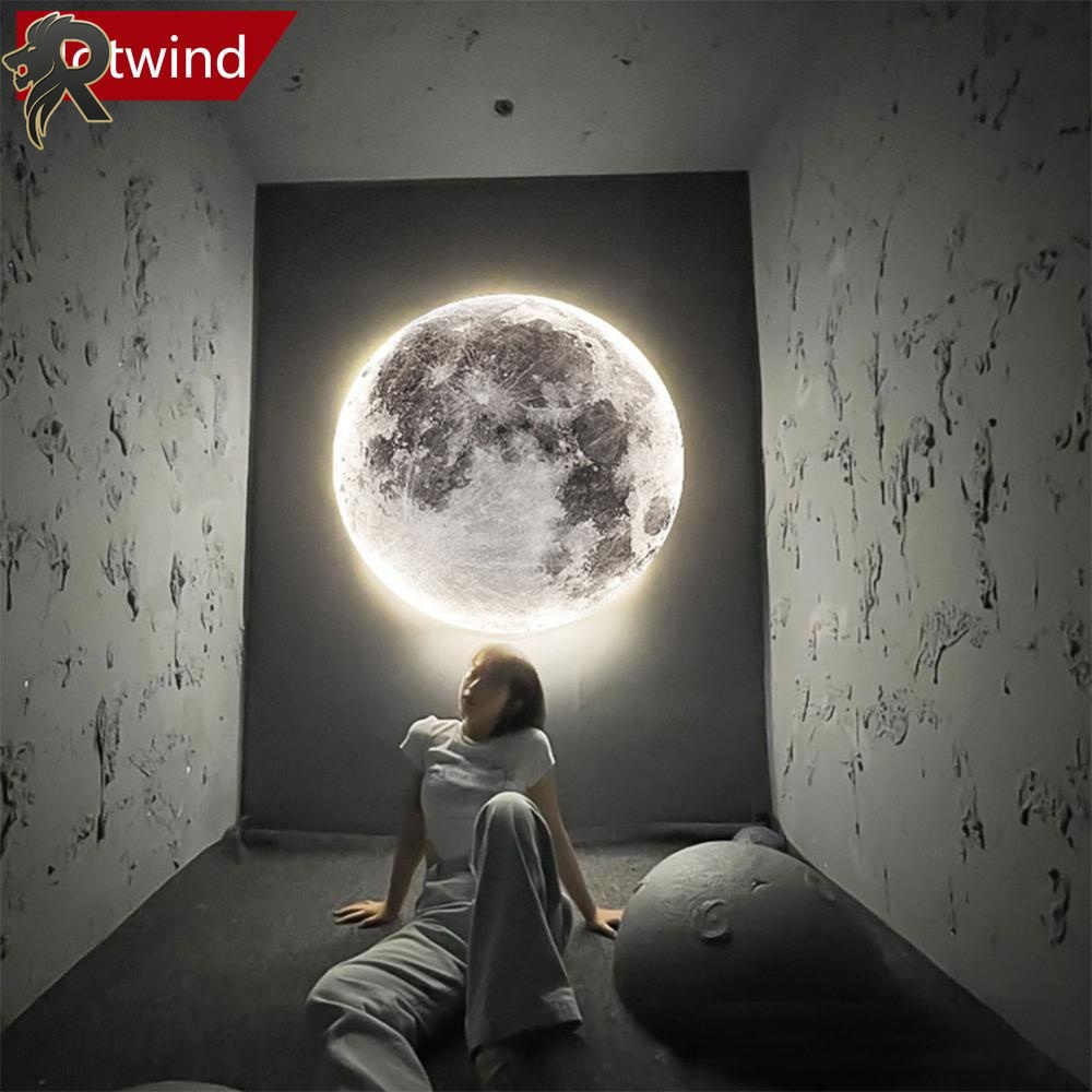 RL 24cm/50cm Modern LED Moon Wall Lamp Indoor Lighting Night Light for ...