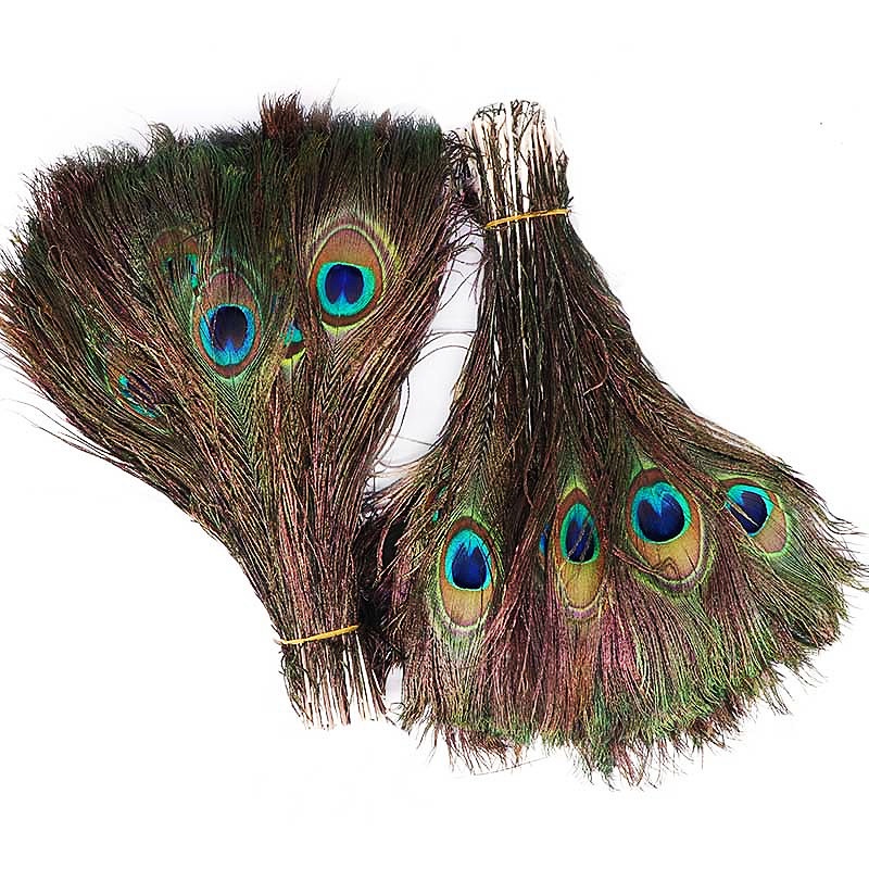 20/100Pcs 25-30cm Natural Artificial Peacock Feathers Pluma Wedding ...