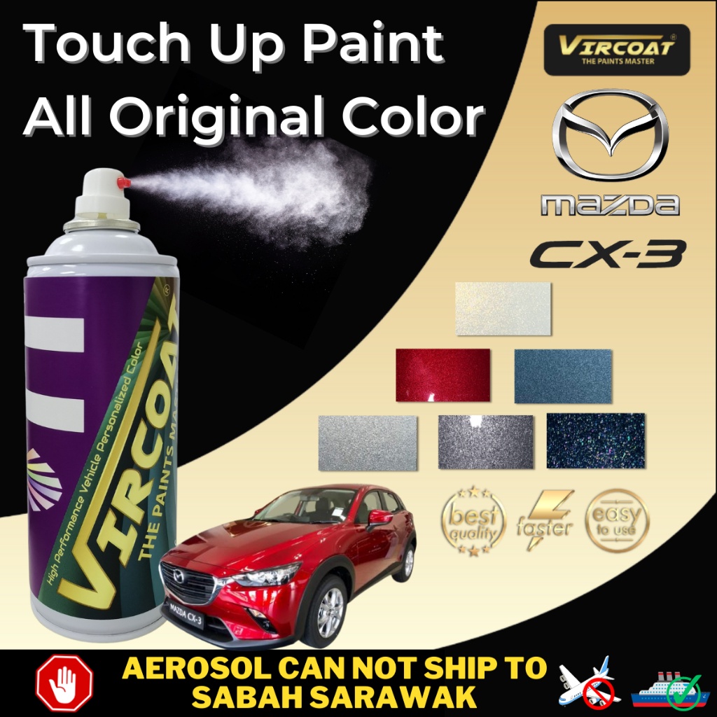[Mazda CX-3] VIRCOAT Aerosol Spray 2K Paint/ Car Body Touch Up Paint ...