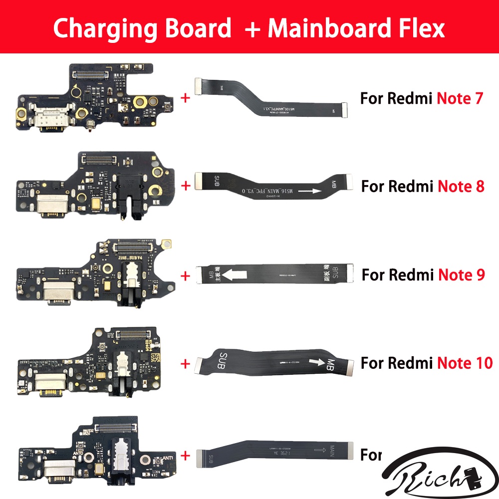1 Pcs For Redmi Note 7 8 9 10 Pro 9 10S 11 4G 5G USB Charging Port Dock ...