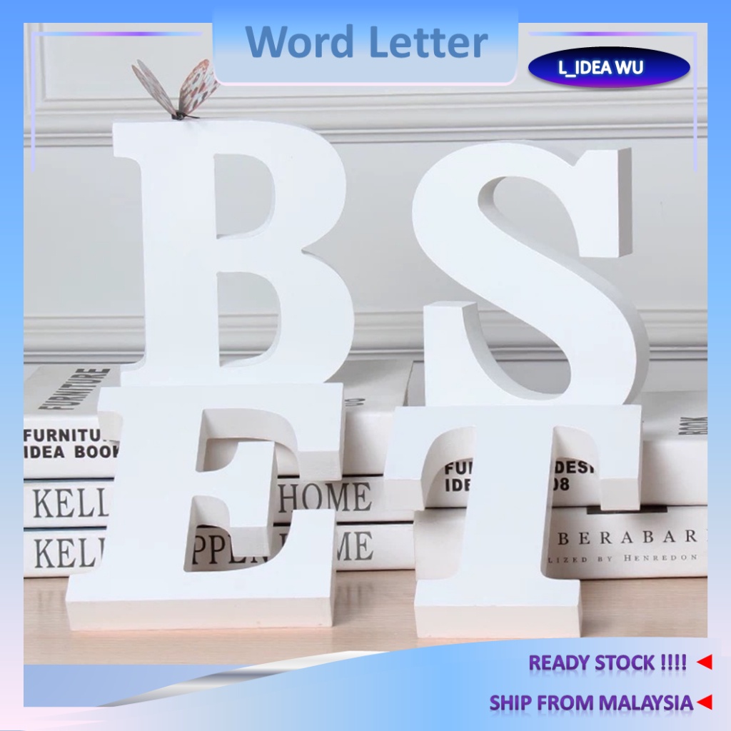 H29cm Waterproof Alphabet ABC Letter Box Huruf Hiasan Dinding Huruf ABC ...