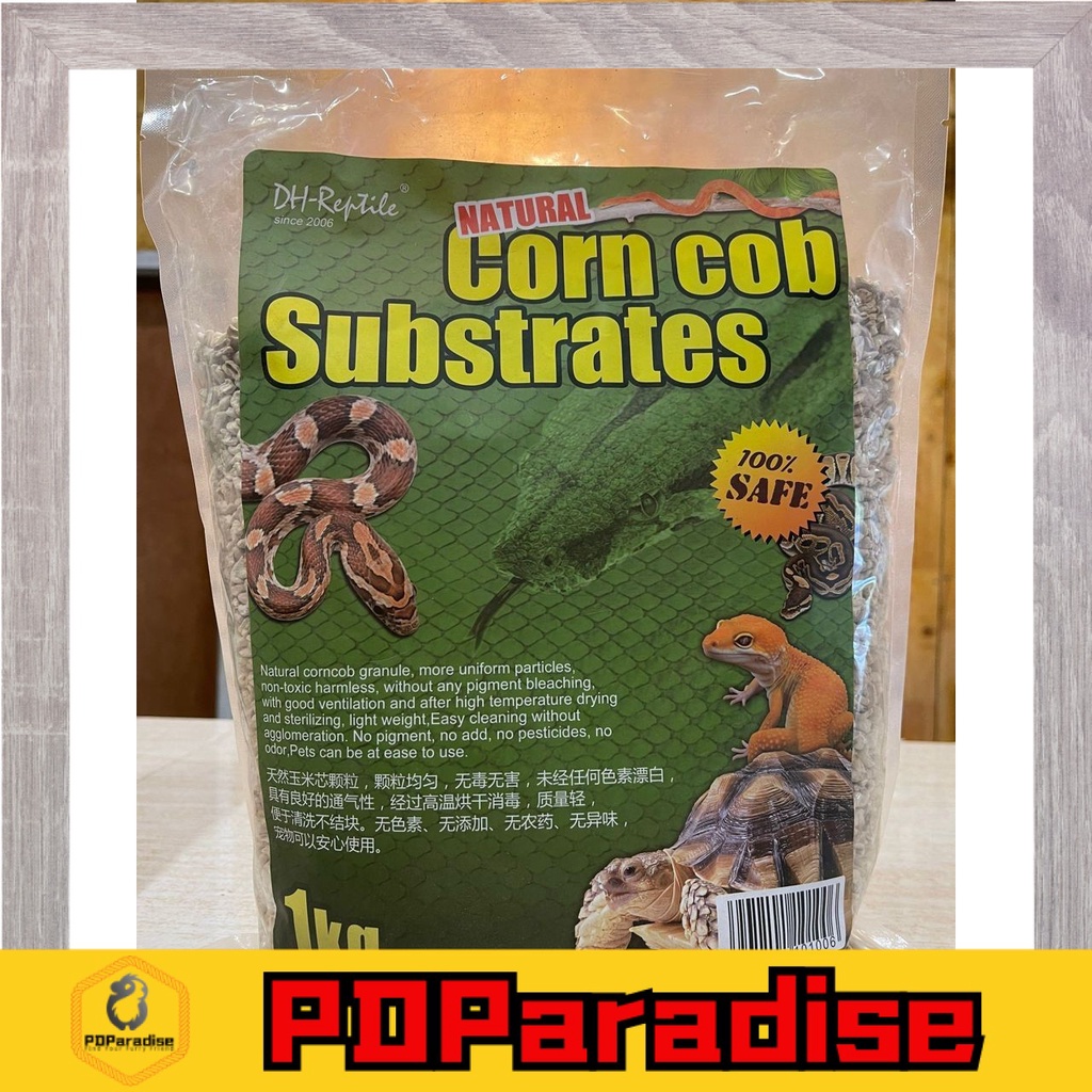 Q063 Corn Cob Substrates 1kg For Snakes Leopard Gecko Terrestrial ...
