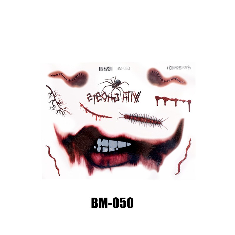 1/5 Sheets Waterproof Facial Makeup Sticker Special Face Spider Web ...