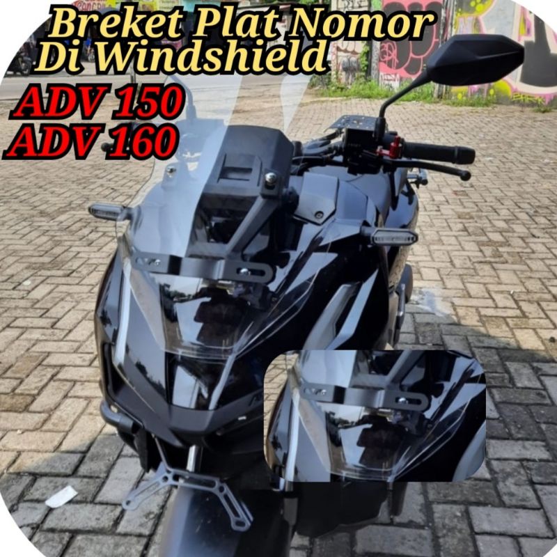 Honda ADV 150 ADV 160 License Plate Mount Bracket On Windshield ADV ...