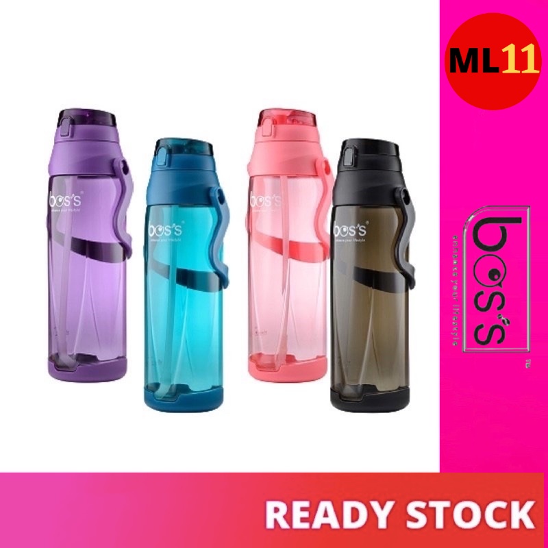 BOS'S Tritan Bottle / Drinking Bottle / Botol minuman / Design Blank Drinking Bottle With Straw ...
