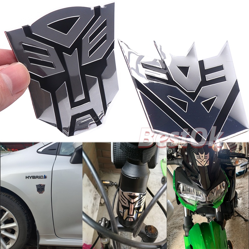 Car Styling Aluminum 3D Car Stickers Cool Autobots Logo Transformers ...