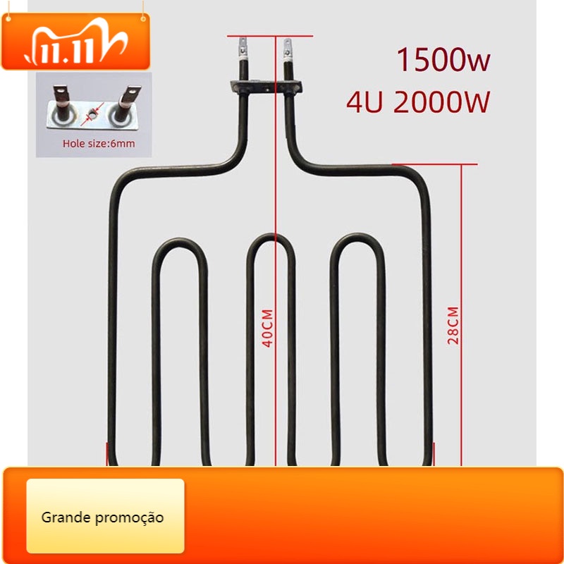 220V 1500w/2000w Electric Heating Element 304 Stainless Steel Tubular ...