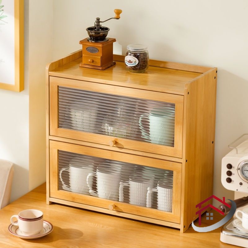 Kitchen Desktop Storage Rack Office Cup Storage Cabinet Table Cup Rack ...