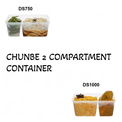 CHUNBE WARE RECTANGULAR TWO (2) COMPARTMENT | Shopee Malaysia