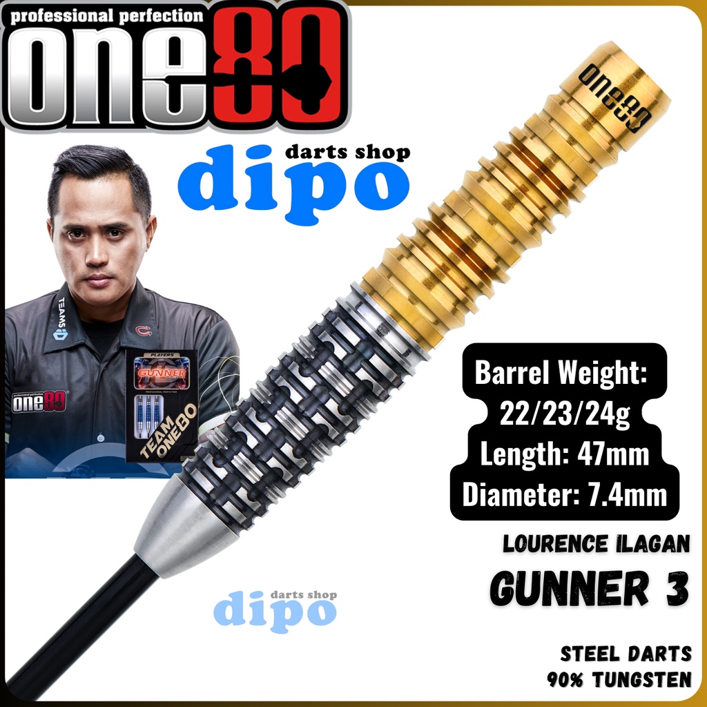 ONE80 GUNNER 3 (Lourence Ilagan model) - ONE80 Steel Darts | Shopee Malaysia
