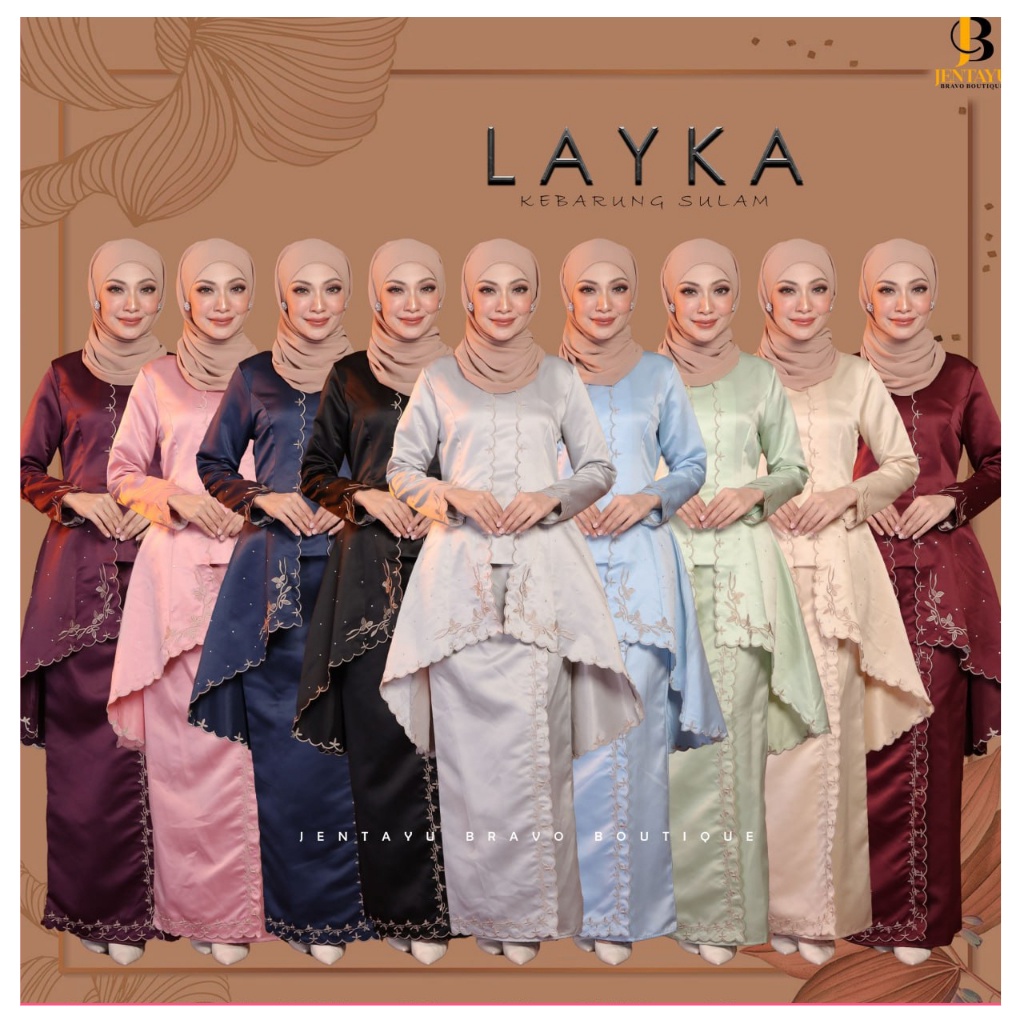 Baju Raya 2023 Layka Kebarung Sulam Kebarung Moden Kebaya Moden Baju ...