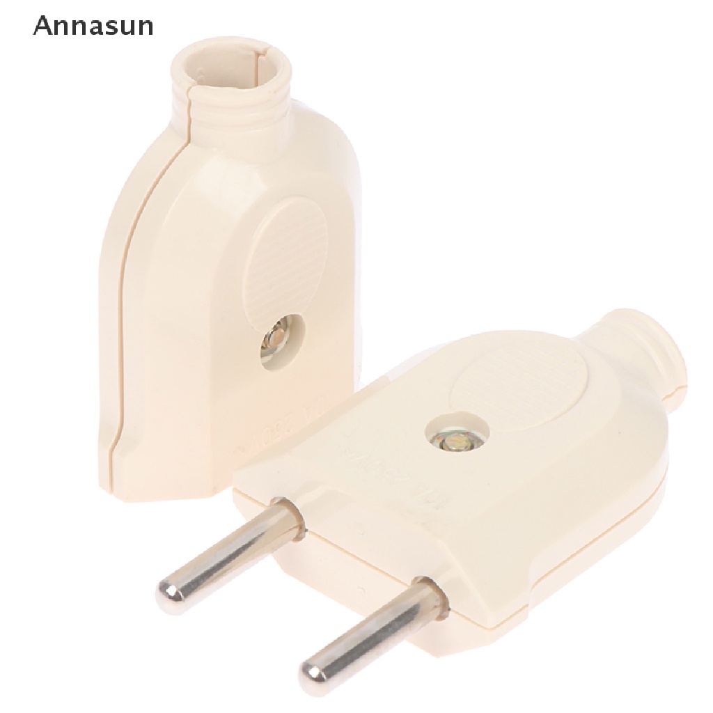 Annasun 1pc EU European 2 Pin AC Electric Power Male Plug Female Socket ...