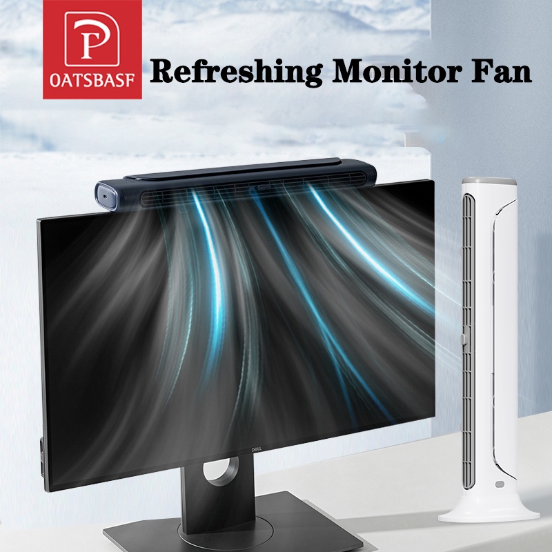 OATSBASF Monitor Clip-On Computer USB Fan Stand-Up Desk Air Cooler ...