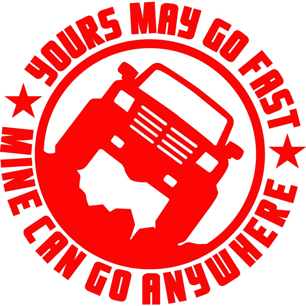 You May Go Fast 4x4 Hilux Ranger Off Road Car Red Sticker Wind Shield ...