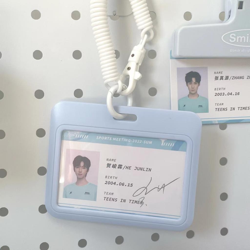 Steve Light Blue Slide Card Holder 3 Inch Photocard Student Id Card ...