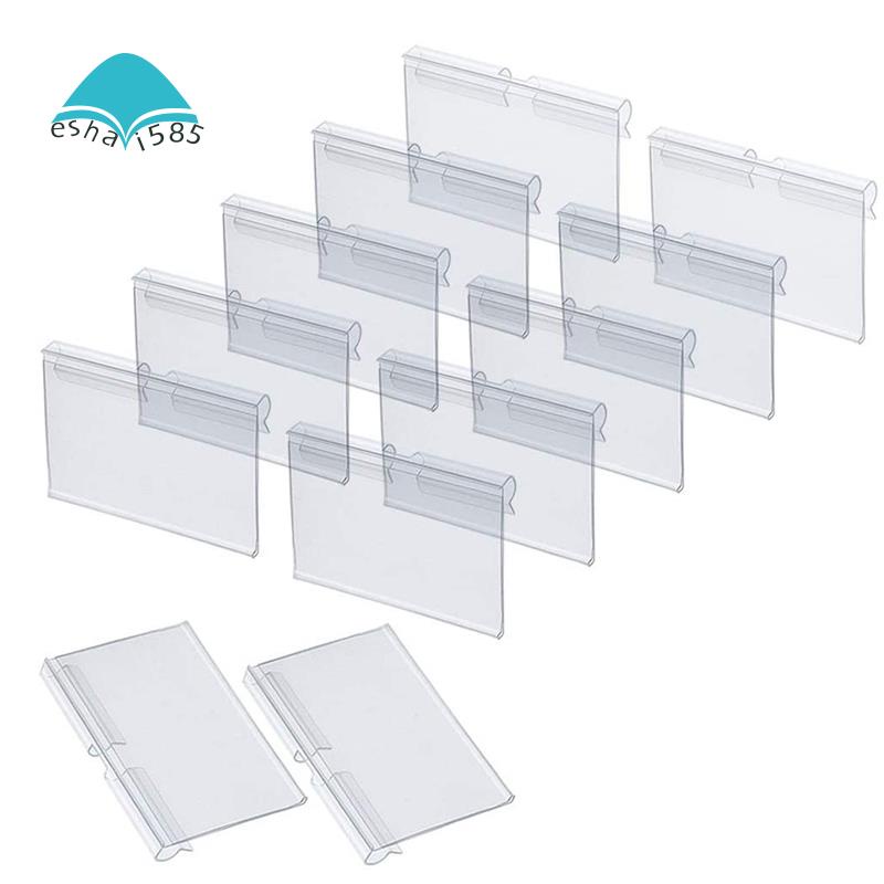 100Pcs Clear Plastic Label Holders for Wire Shelf Retail Price Label ...