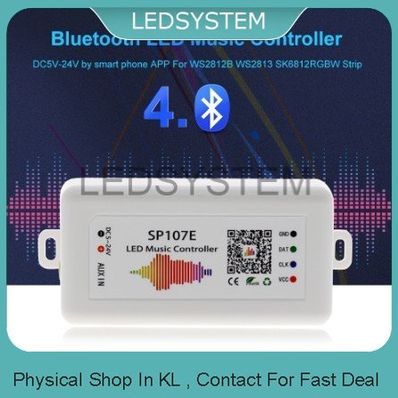 SP107E Bluetooth Music Controller 5-24V Symphony Light Bar WS2812B Spectrum Controller | Shopee ...