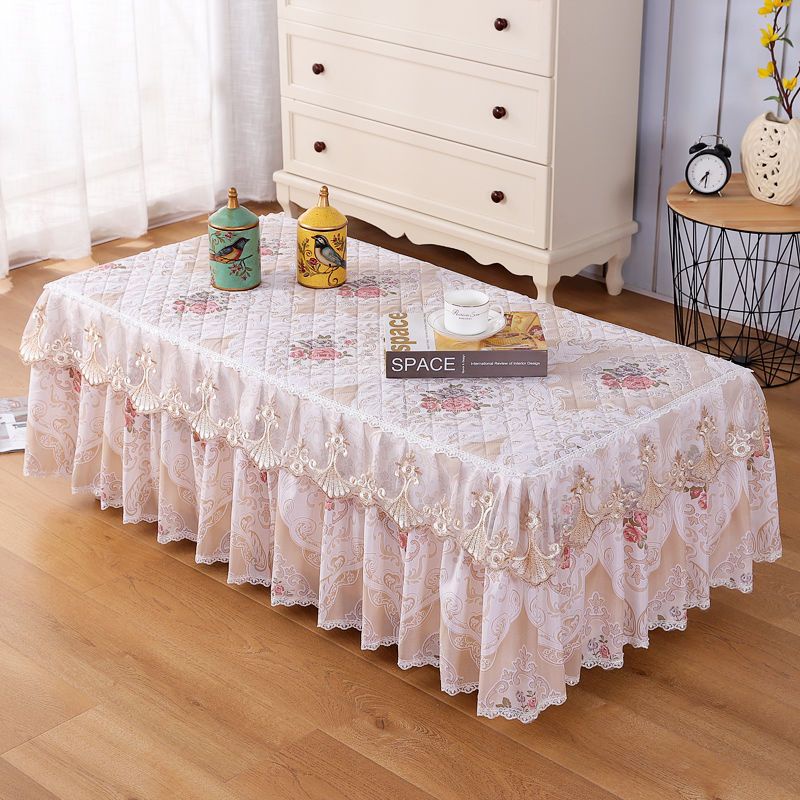 Coffee Table Tablecloth Rectangular Cover Fabric Lace Dining Mat Living ...