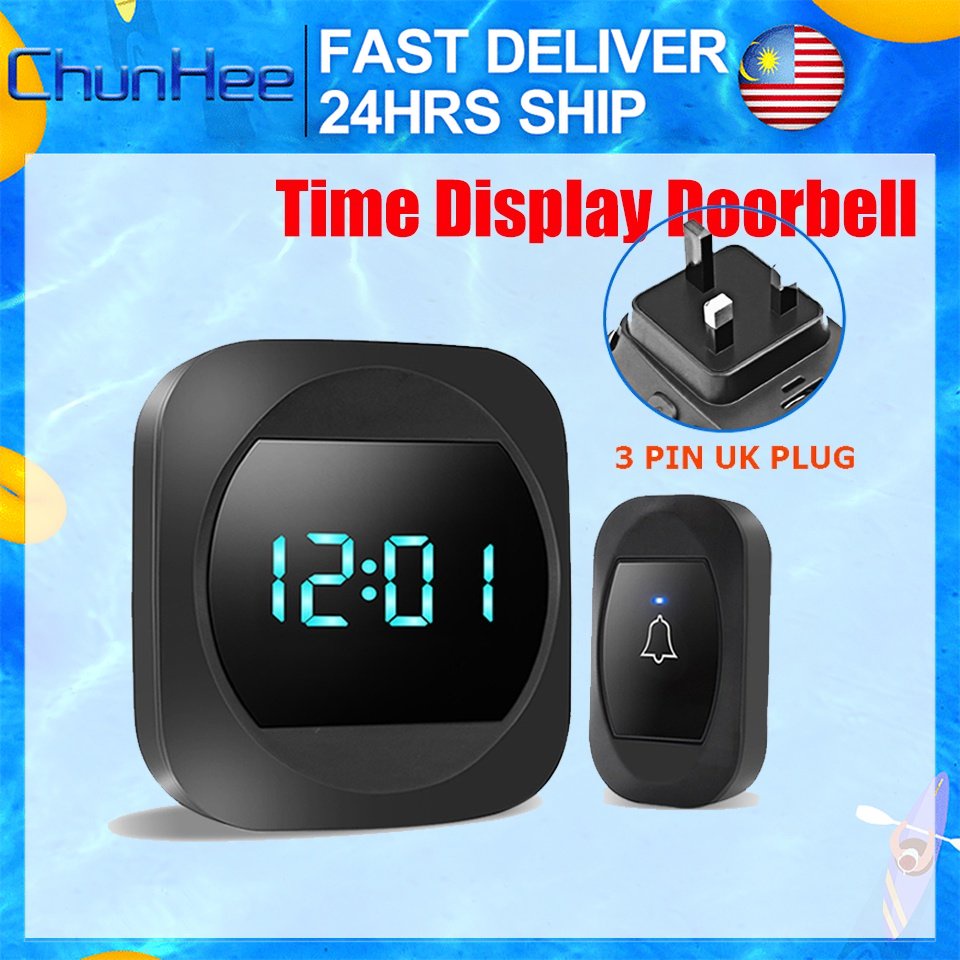 Chunhee Loceng Rumah Wireless Door Bell UK Plug with 1 Battery For ...
