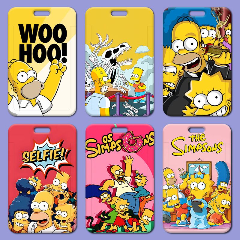 Anime Cartoon the Simpsons DIY Student School Campus ID Card Hard Cover ...