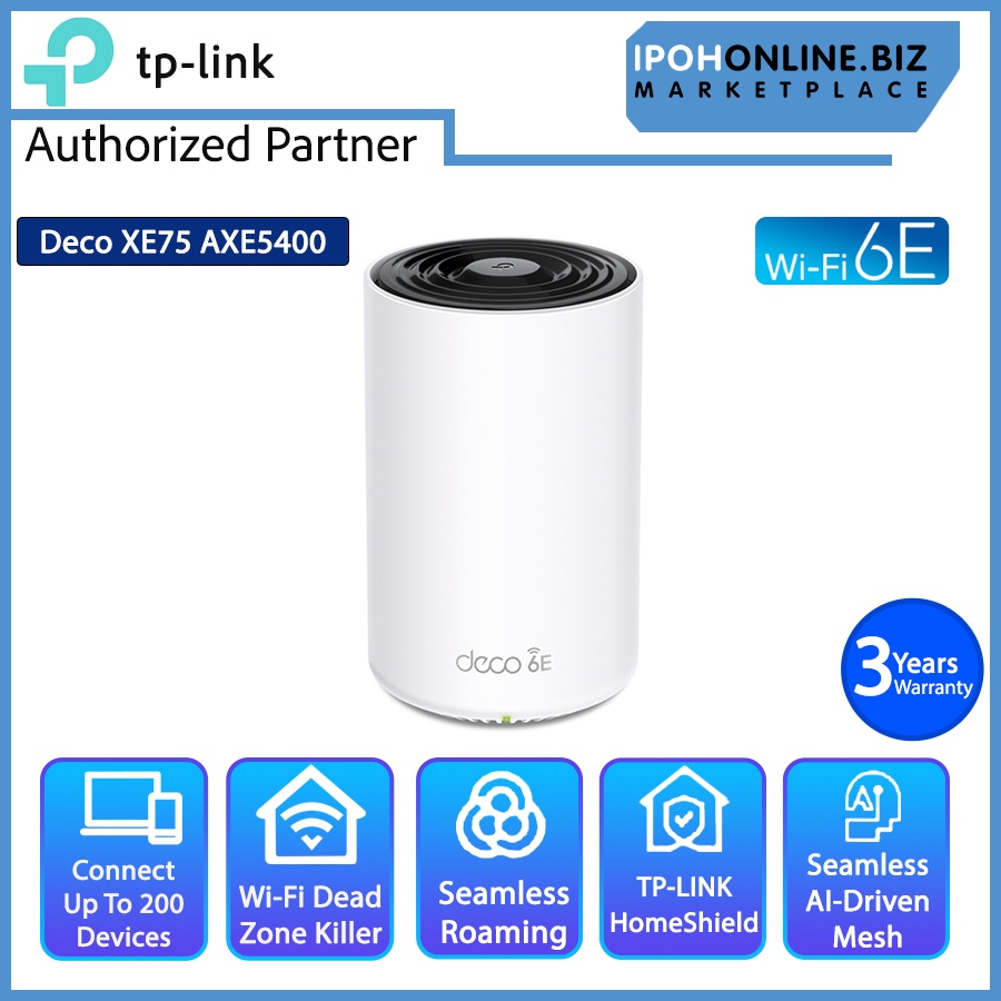 TP-LINK Deco XE75 AXE5400 Tri-Band Mesh Wi-Fi 6E System - 1 Pack | Ipohonline | Shopee Malaysia
