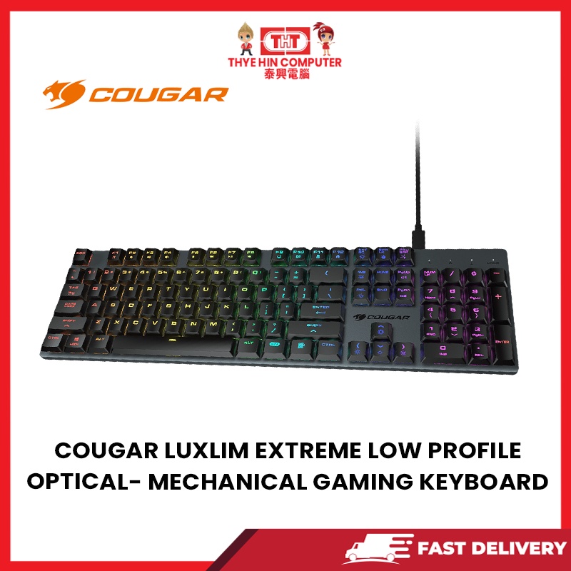 COUGAR LUXLIM EXTREME LOW PROFILE OPTICAL- MECHANICAL GAMING KEYBOARD | Shopee Malaysia
