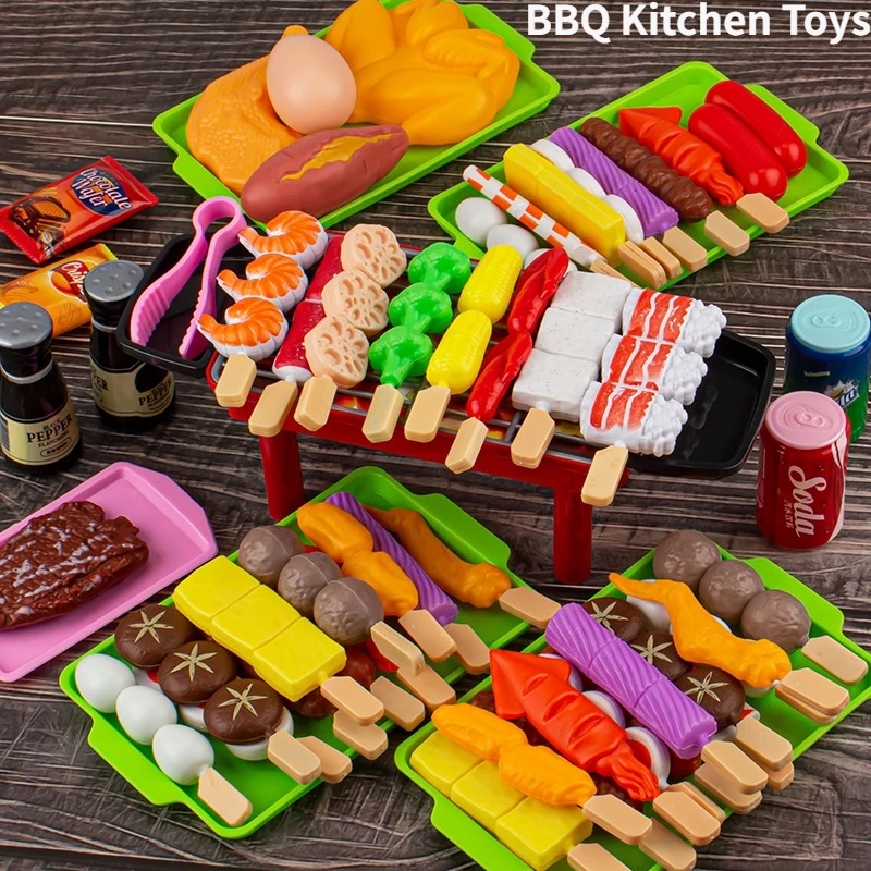Children's Barbecue Toy Set Cooking Toys Barbecue Rack Kids Pretend ...