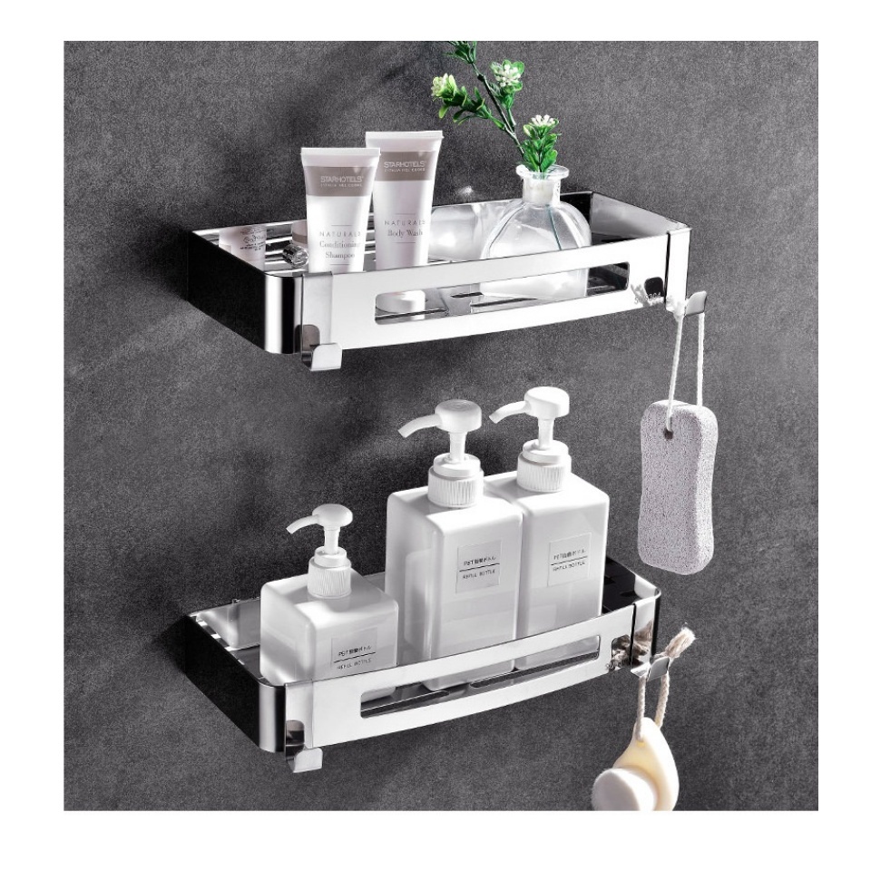 Shuno Stainless Steel Toilet Shampoo Bathroom Storage Shelf Organizer ...