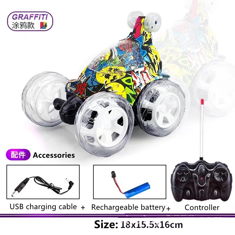 304-8 Kids Toy Remote Control Car 360 Degree Rotating Stunt Dumper Car ...