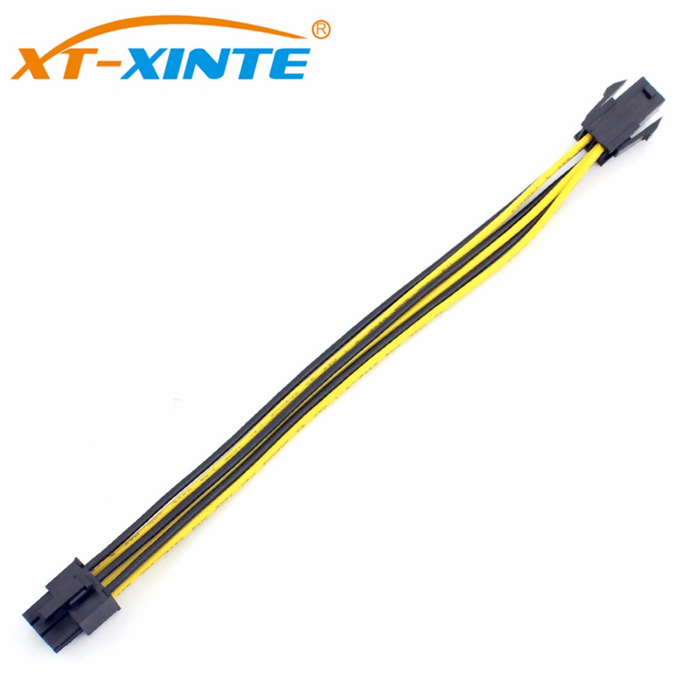 XT-XINTE CPU 4Pin Female to 6Pin Male Power Supply Cable 4P to 6Pin ...