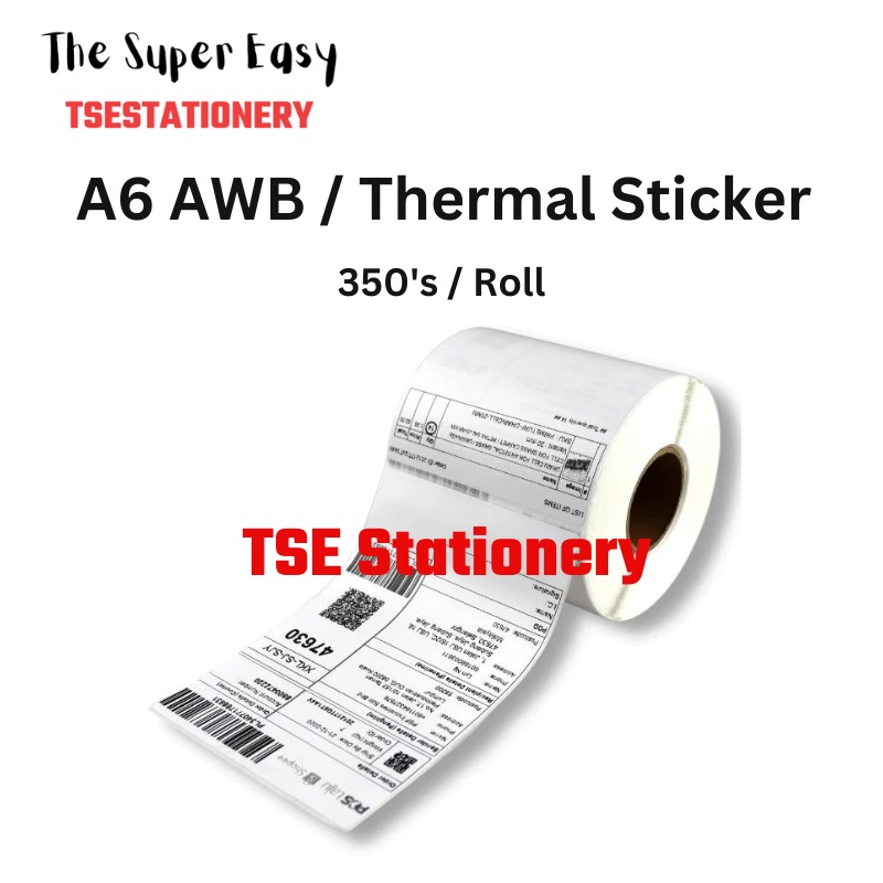 A6 Thermal Sticker 100x150mm / Airway Bill Sticker / Shipping Label ...