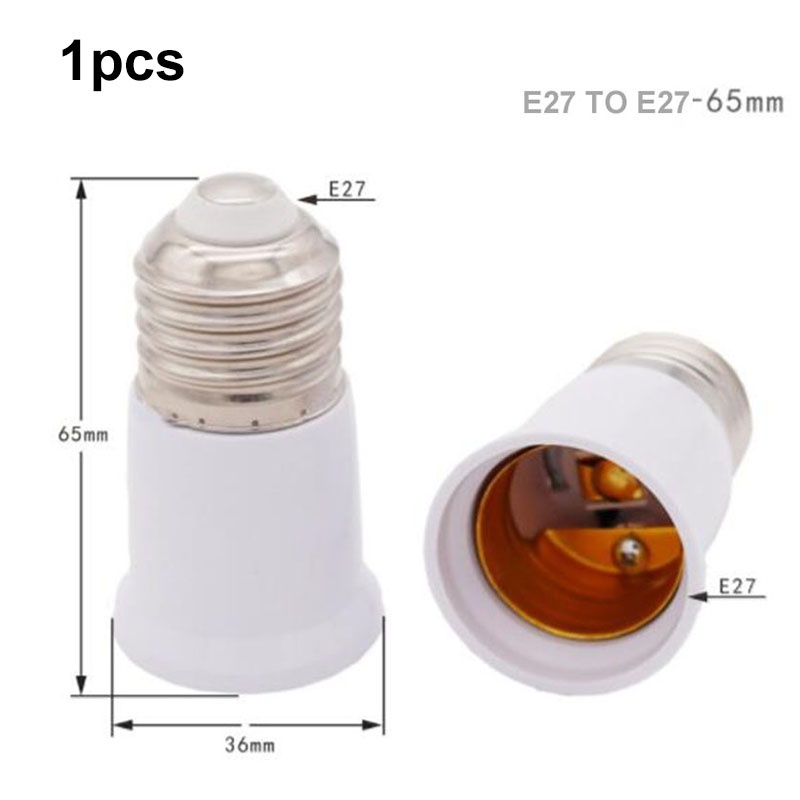 6 size Flexible LED Light Bulb Base E27 to E27 extension extender ...