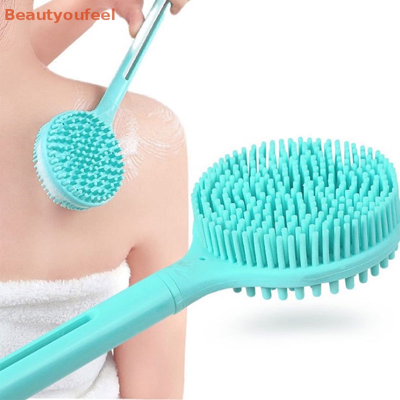 Beautyoufeel Al Silicone Body Bath Brush Back Scrubber Long Handle