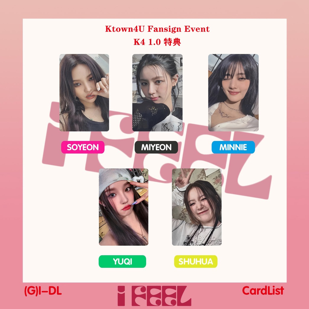 (G) I-DLE 6th Mini Album K4TOWN Pre-Order Bf K4 Benefit Special Edition Photocard Album Card ...