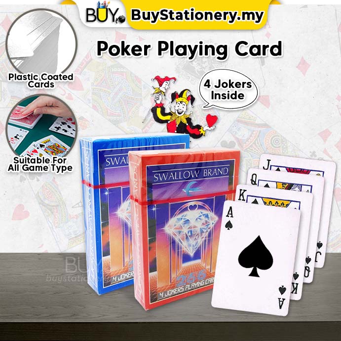 Swallow Daun Terup Poker Card Kad Playing Card -(Box) Kad Poker Card ...