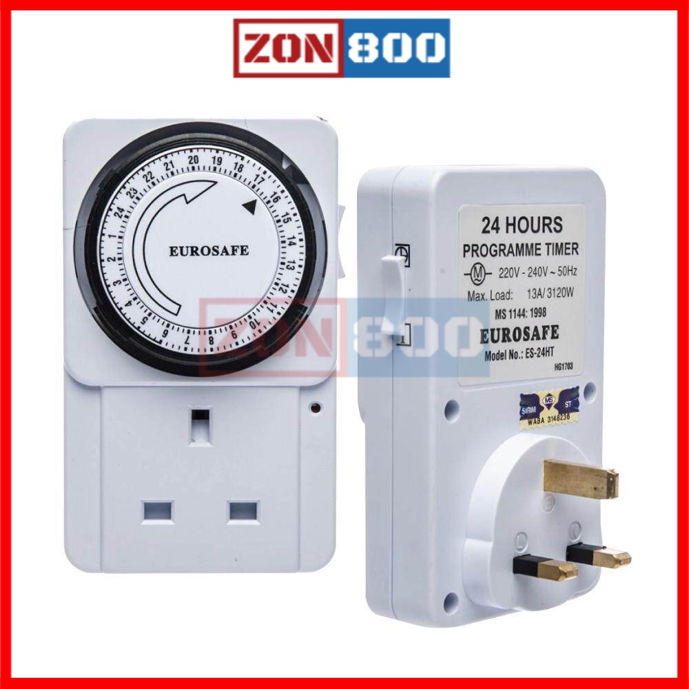 Eurosafe Sirim 24 Hours Programme Timer Power Controller Socket 1pc Sum Brand Shopee Malaysia