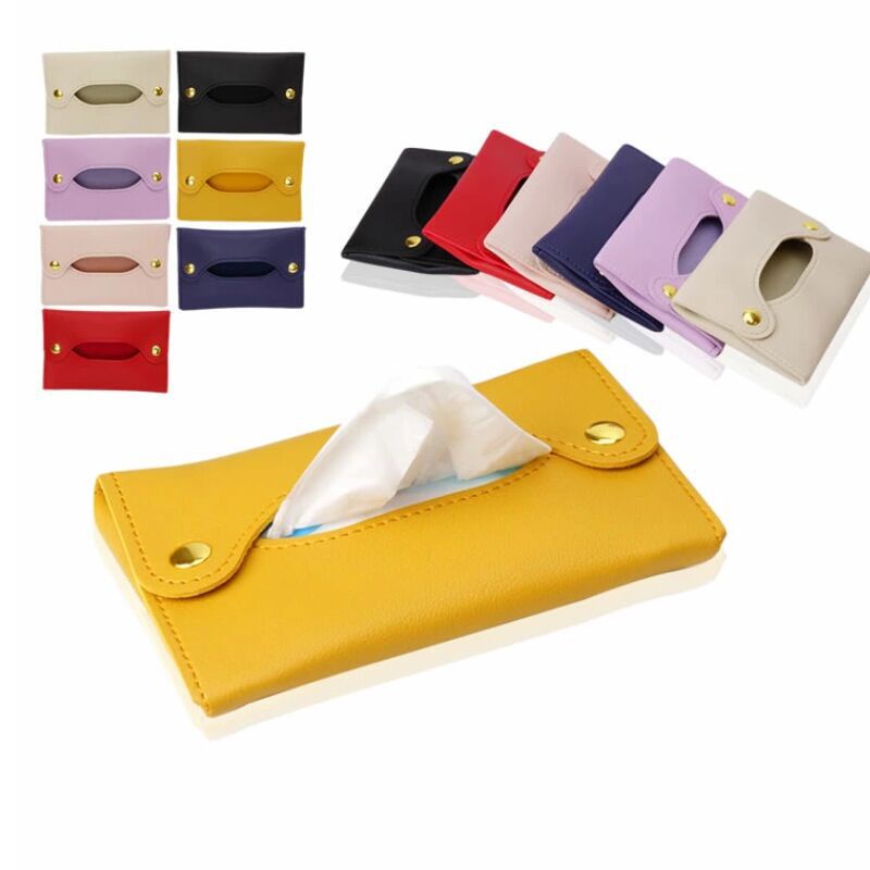 Japanese Simple Leather Tissue Bag Small Size Kleenex Storage Case ...