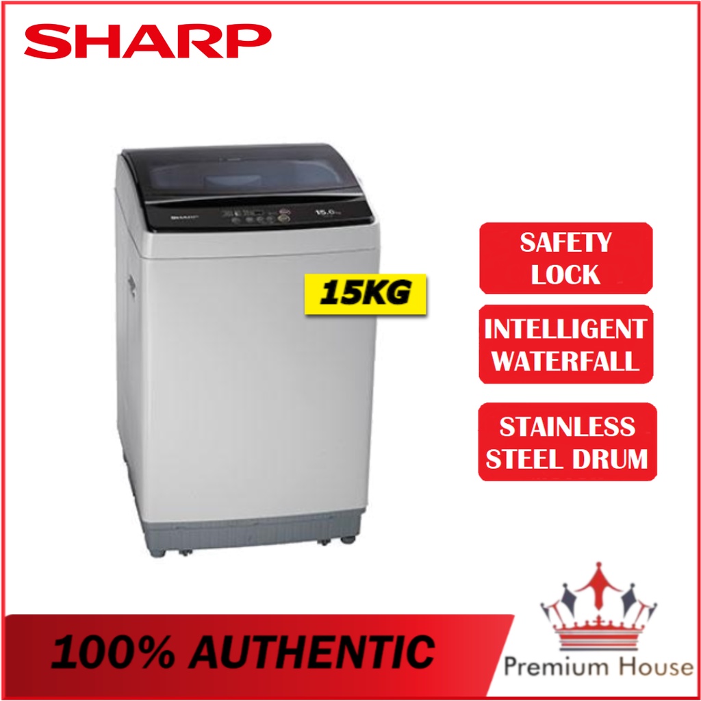 Sharp 15KG Fully Auto Top Load Washing Machine ESX156 Intelligent ...