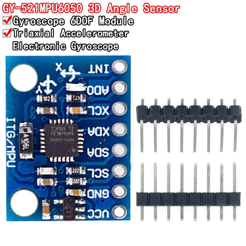IIC I2C GY-521 MPU-6050 MPU6050 3 Axis Analog Gyroscope Sensors + Accelerometer Module for ...